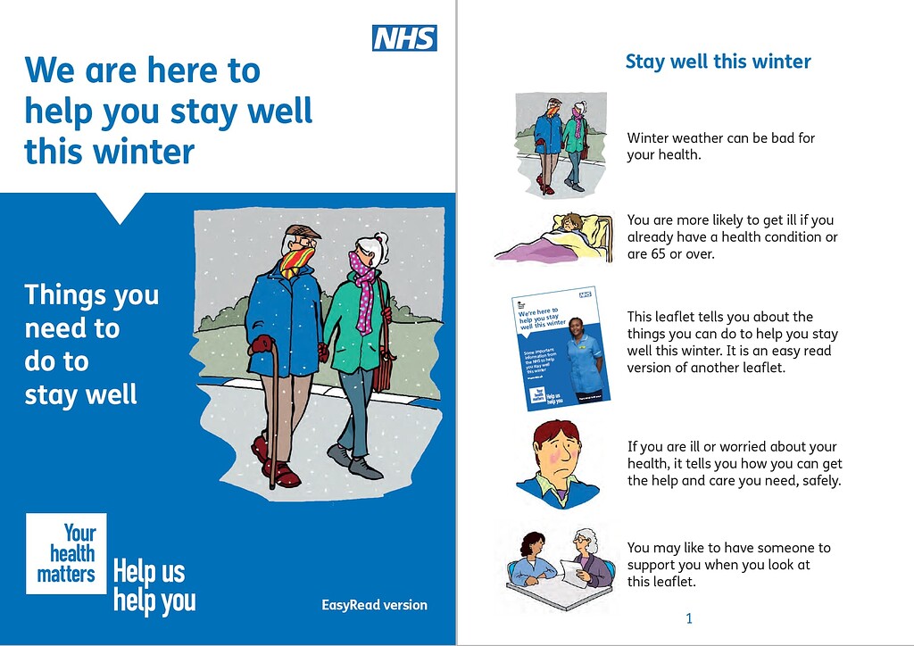 NHS Stay Well This Winter easy read - UPDATED Nov 2022 - Resources ...